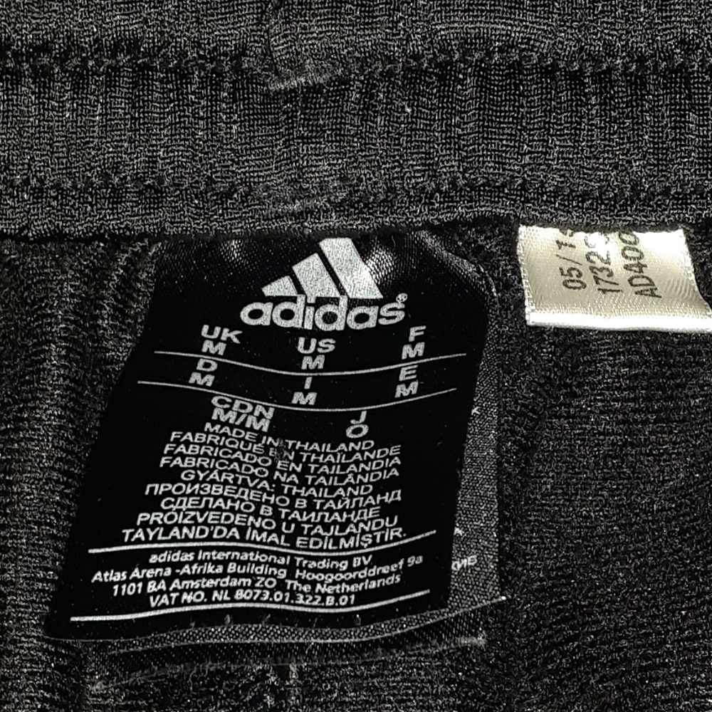 Adidas Black & 3 White Stripes Track Pants - Gem